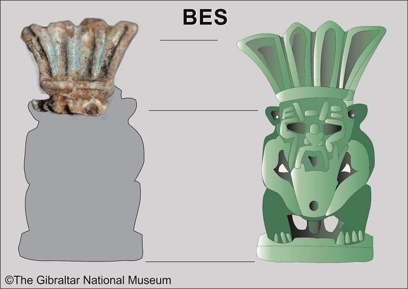 Statuette fragment of the deity Bes
